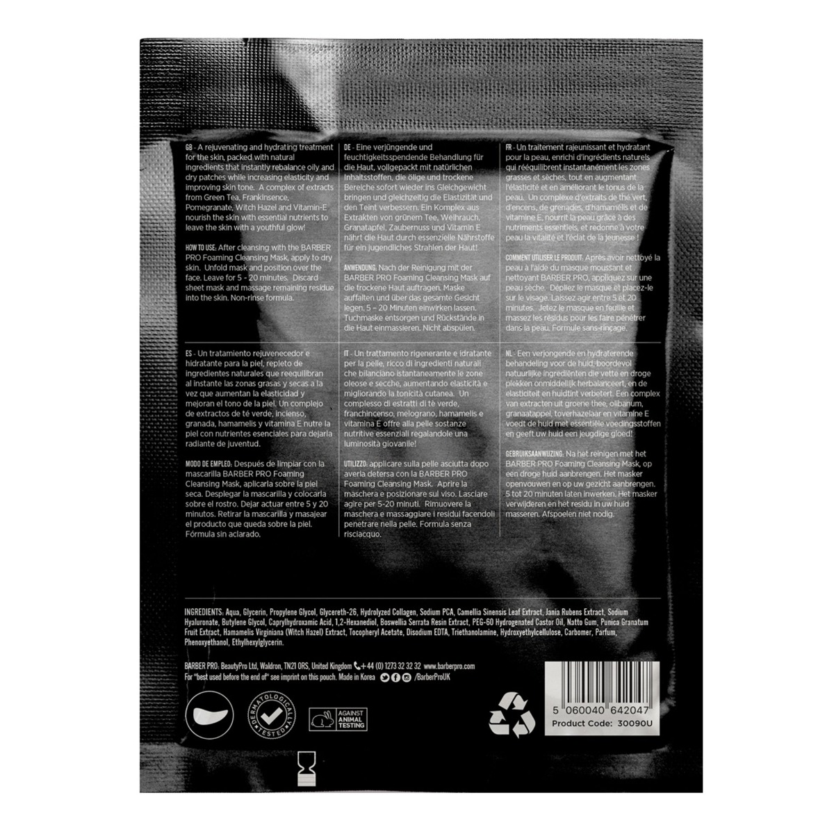 BarberPro Foaming Cleansing Mask